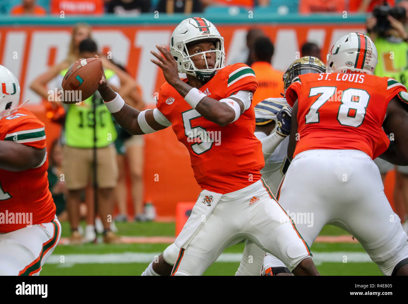 Miami Gardens, Florida, USA. 24th Nov, 2018. Miami Hurricanes ...