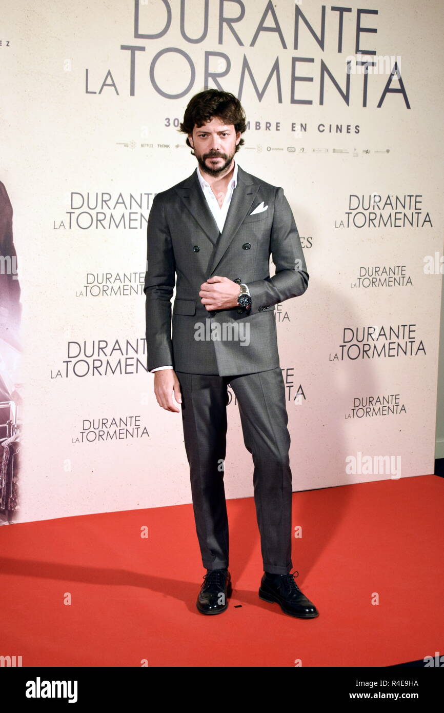 Actor Alvaro Morte at photocall of premiere movie " Durante la Tormenta ...