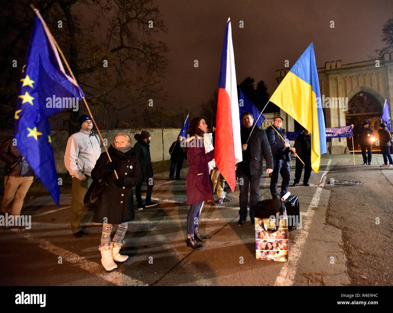 Prague, Czech Republic. 26th Nov, 2018. Protest against series of ...