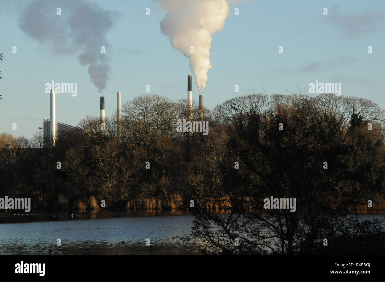 Copenhagen, Denmark. 27th Nov 2018. Global climate change issues. Smoke ...