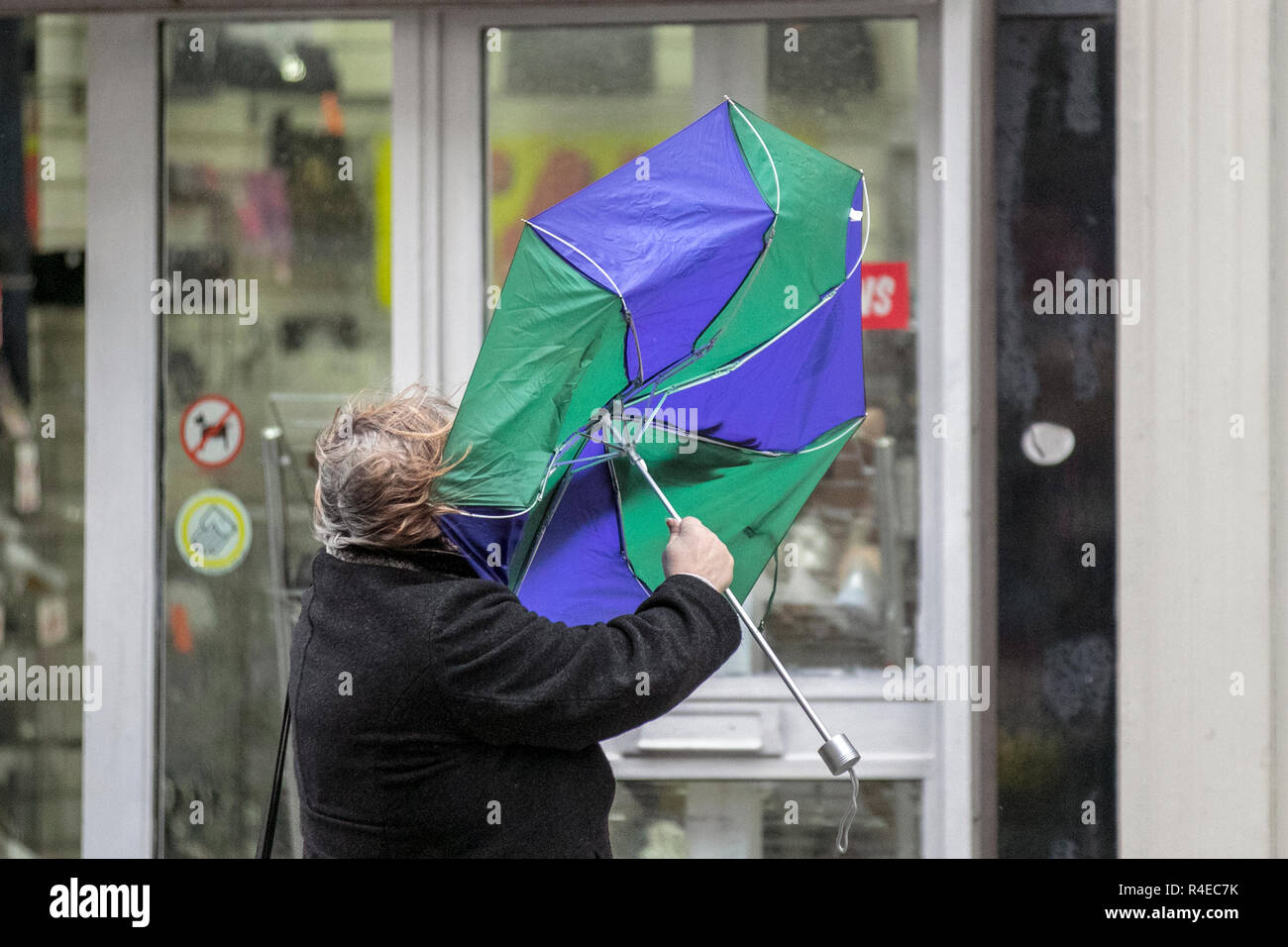 Shoppers Out In The Rain High Resolution Stock Photography and Images ...