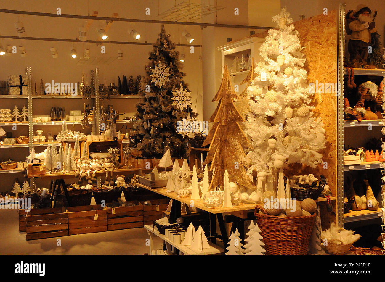 Copenhagen, Denmark. 27th Nov 2018. Artificial Christmas trees and ...