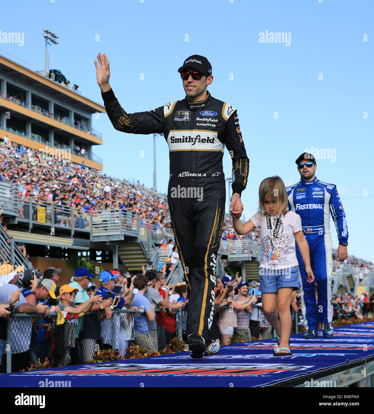 Homestead, Fla, USA. 18th Nov, 2018. Aric Almirola, driver of the (10 ...