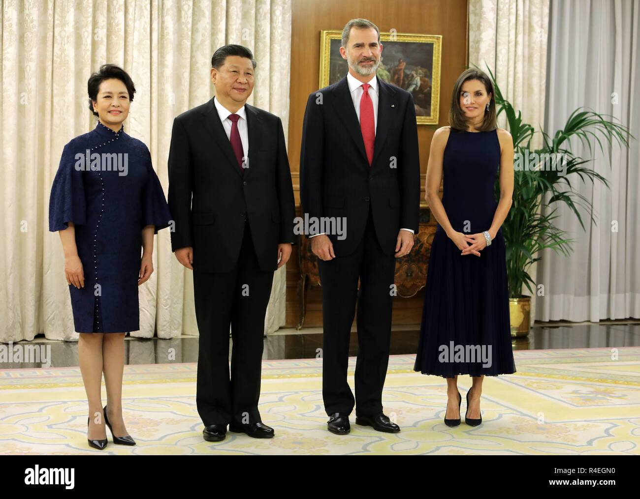 Madrid, Spain. 27th November, 2018. Spanish King Felipe VI and Queen ...