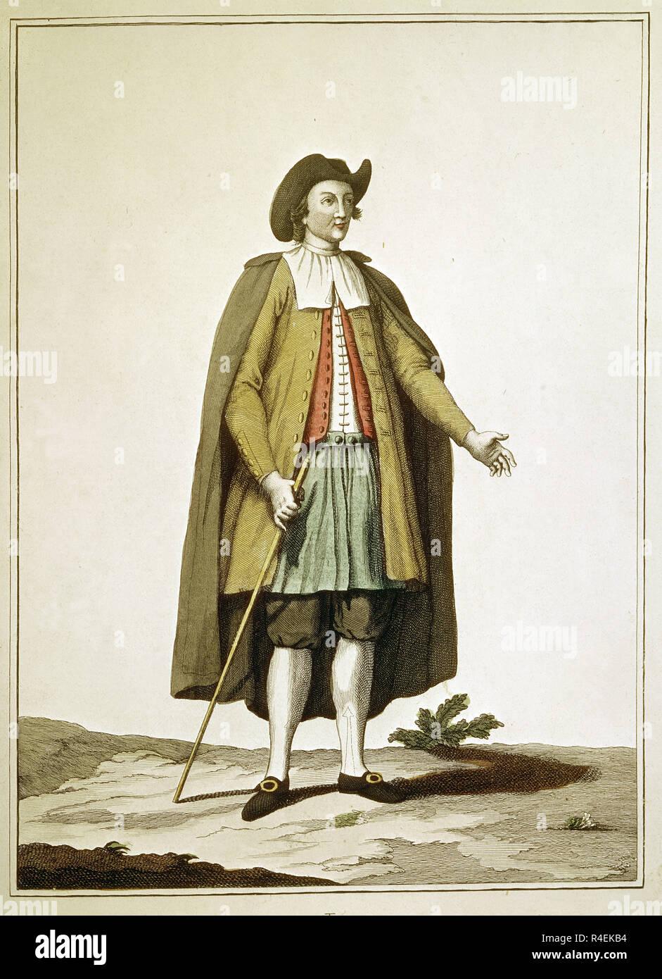 COLECCION DE TRAJES DE ESPAÑA-1777-PAYES MALLORQUIN- GRABADO S XVIII ...