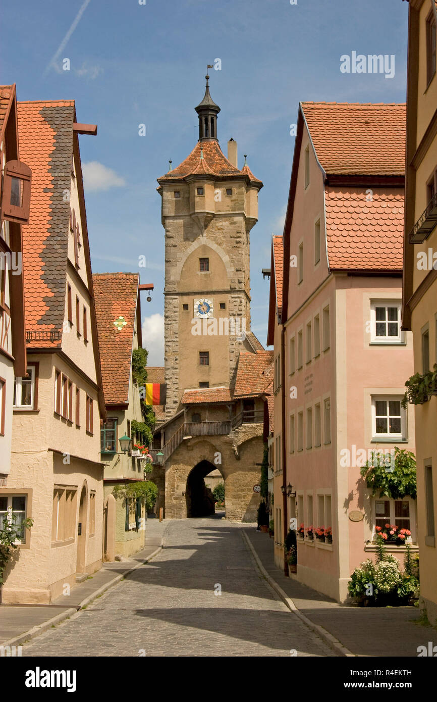 gate rothenburg ob der tauber (d Stock Photo - Alamy