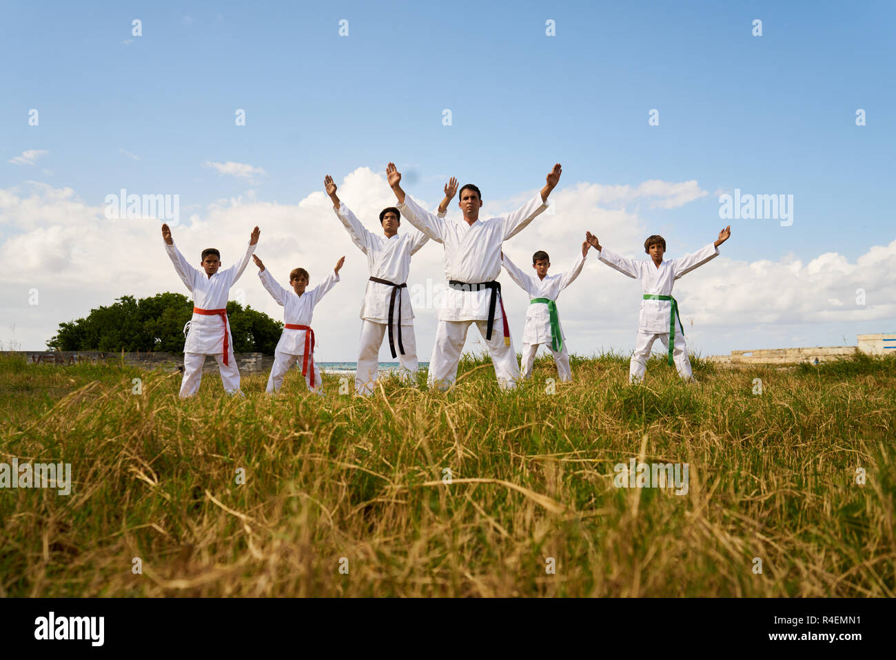 Outdoor karate lesson hi-res stock photography and images - Alamy