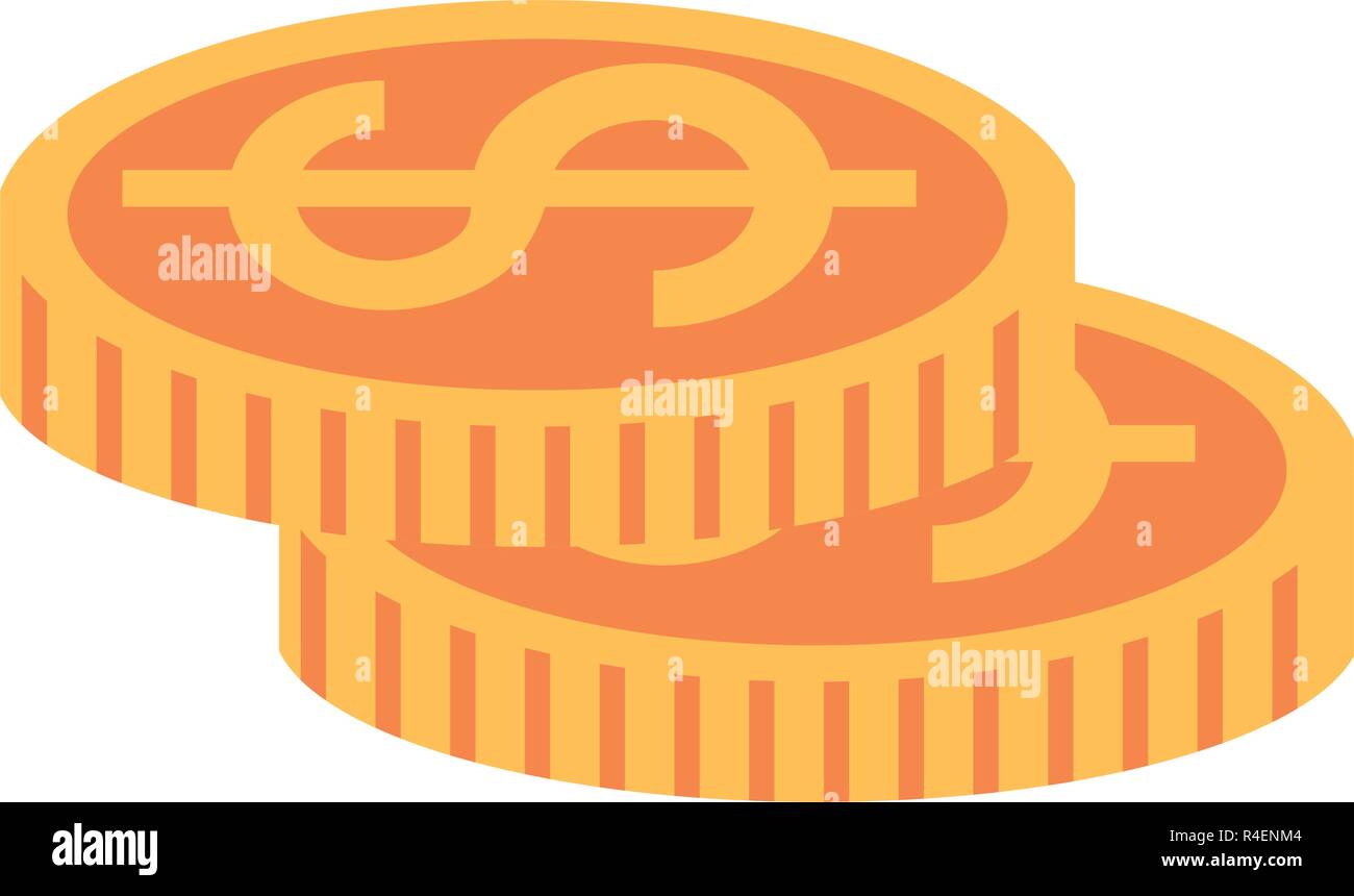 coins money isolated icon vector illustration design Stock Vector Image ...