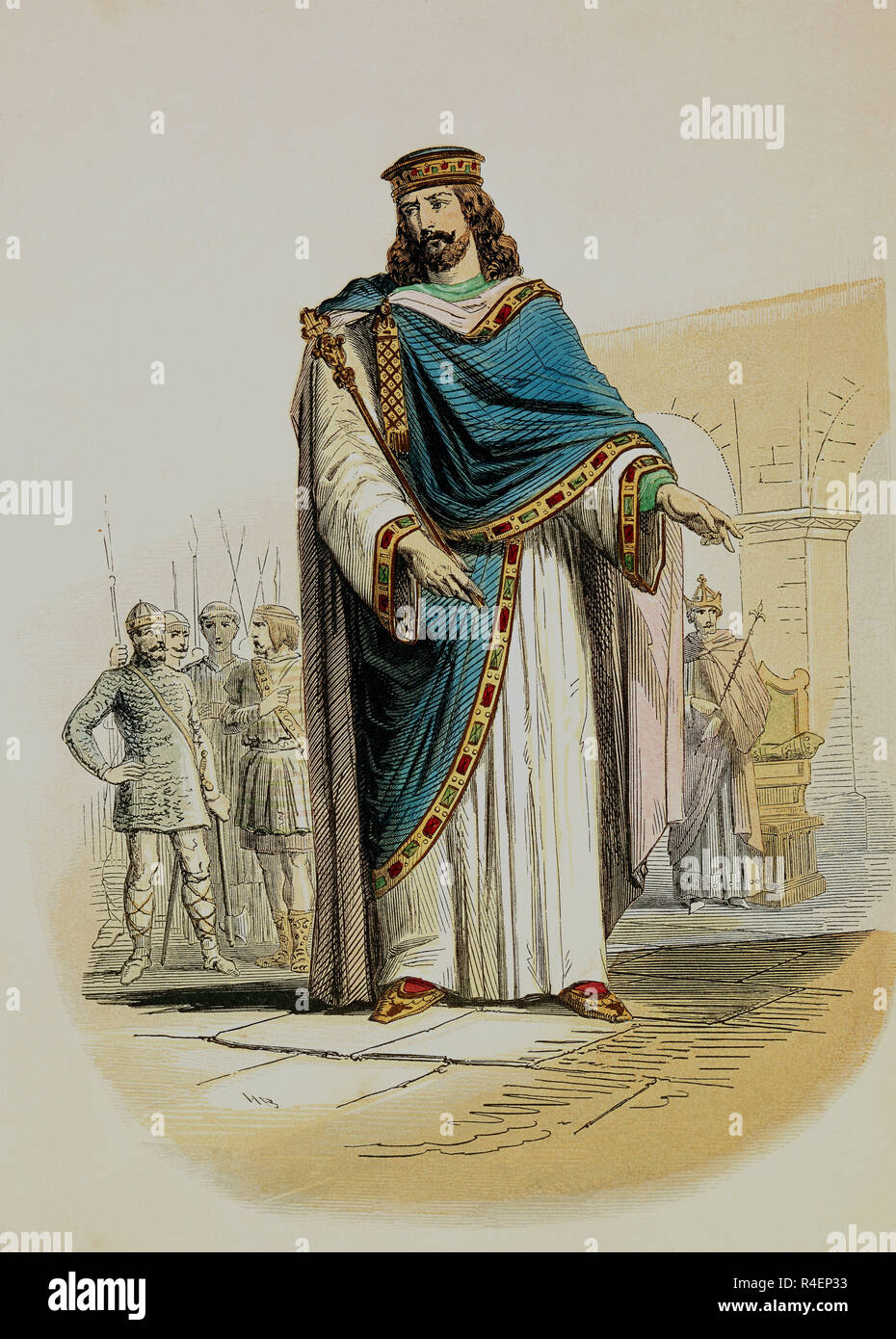 Portrait of Clovis I (466-511). Paris, private collection. Location ...