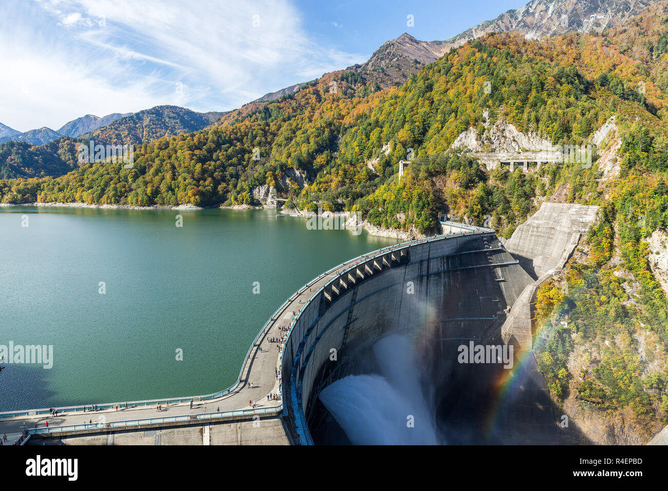 Kurobe Dam and rainbow Stock Photo - Alamy