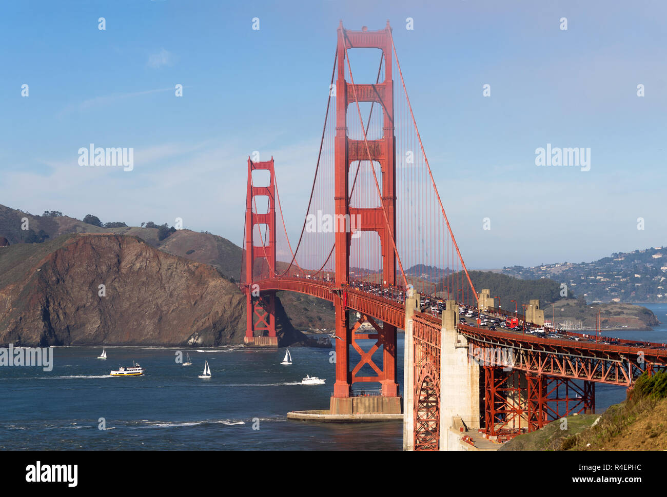 Golden gate bridge fort point lookout hi-res stock photography and ...