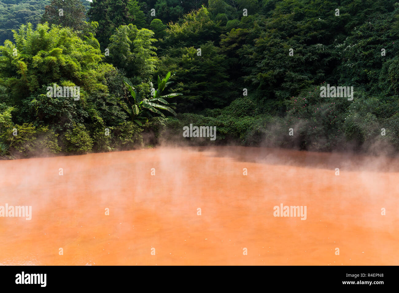 Blood Hell Hot Spring in Beppu of Japan Stock Photo - Alamy
