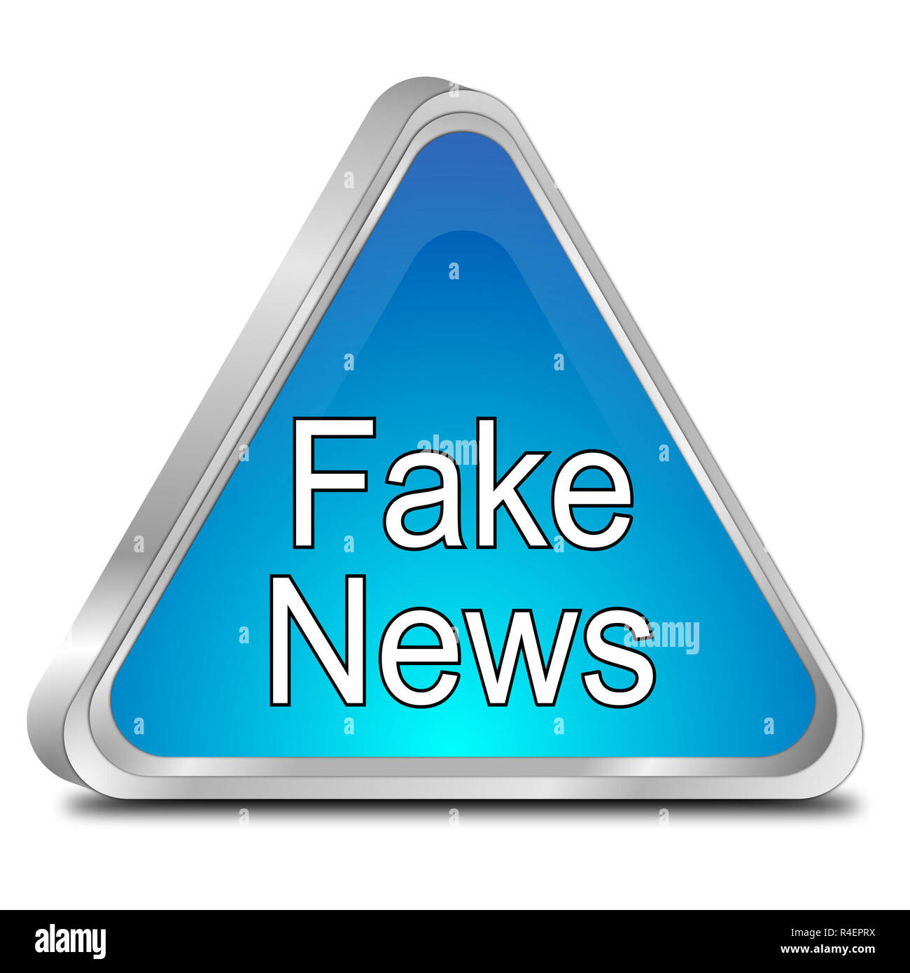 Fake News warning sign - 3D illustration Stock Photo - Alamy
