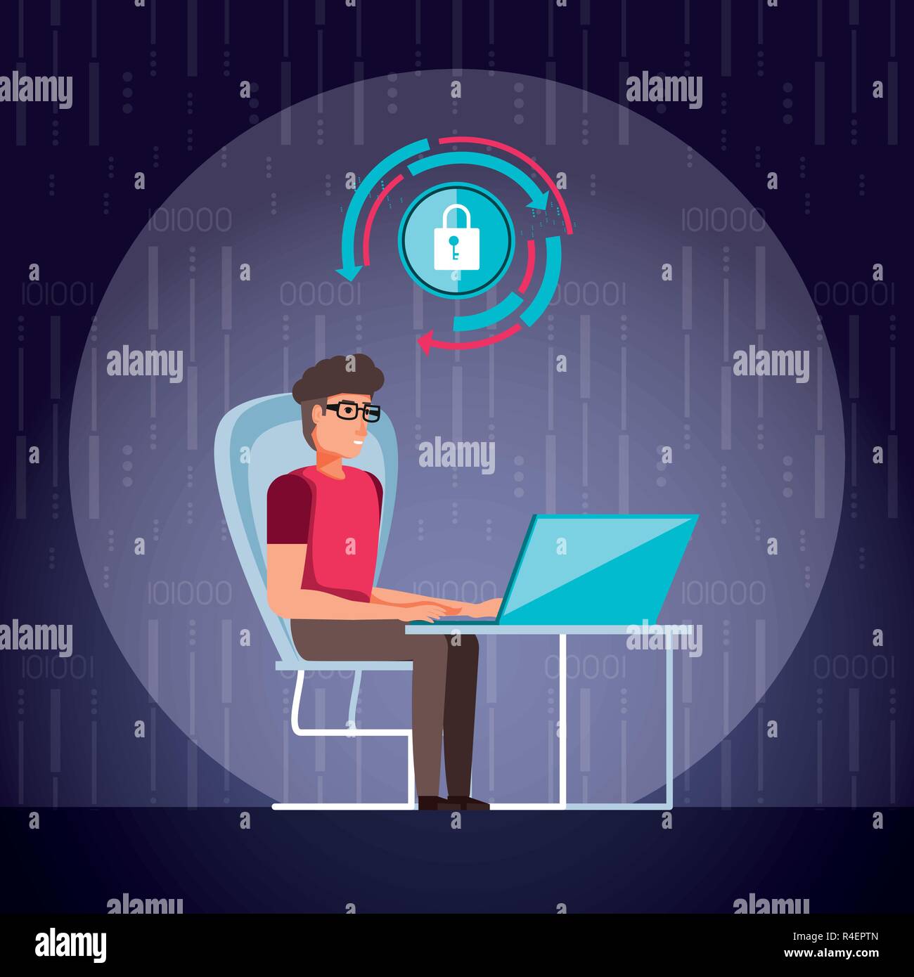 man working and set icons business vector illustration design Stock ...