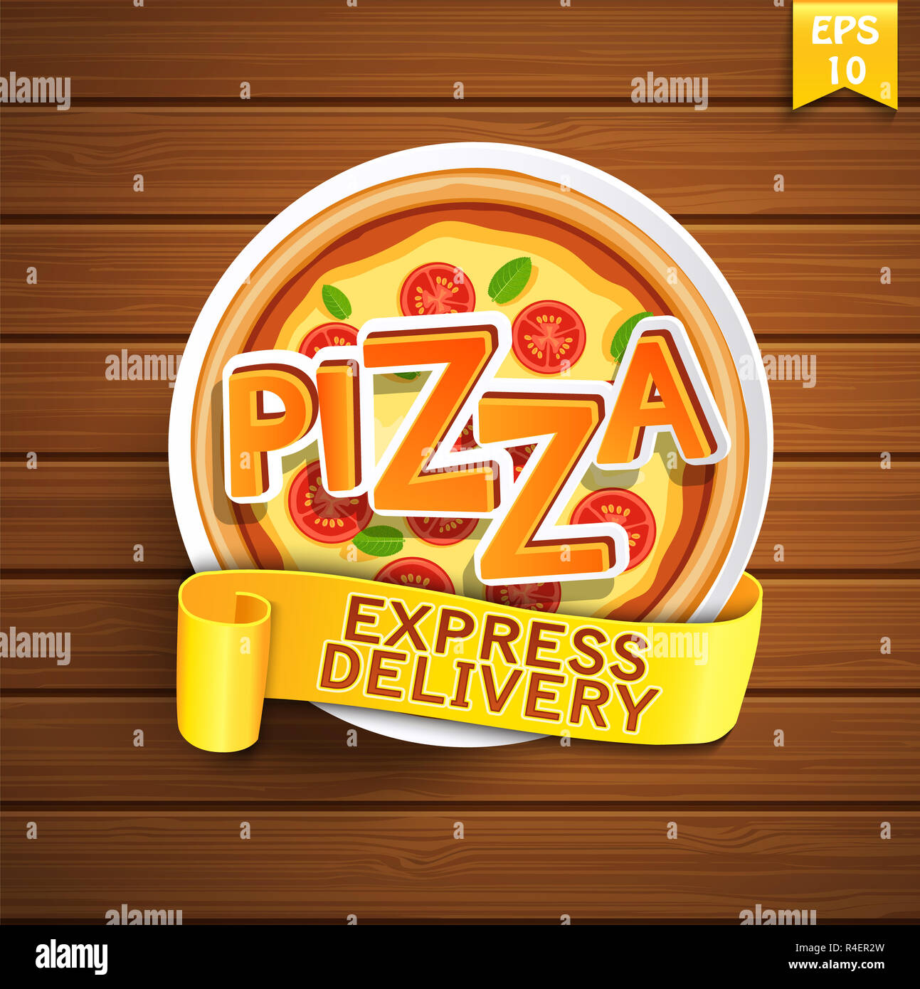 Pizza design template Stock Photo - Alamy