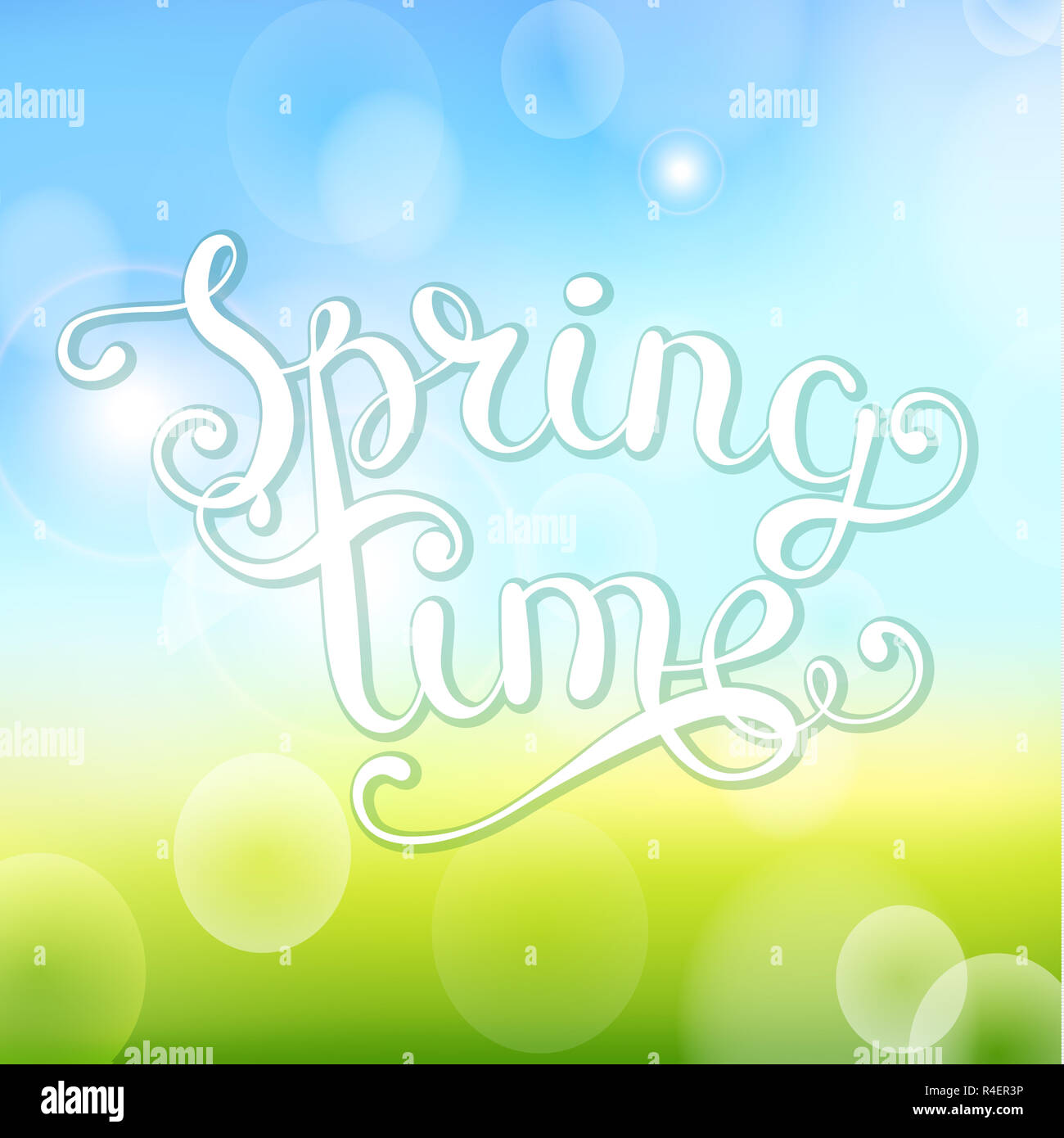 Spring time on bokeh background Stock Photo - Alamy