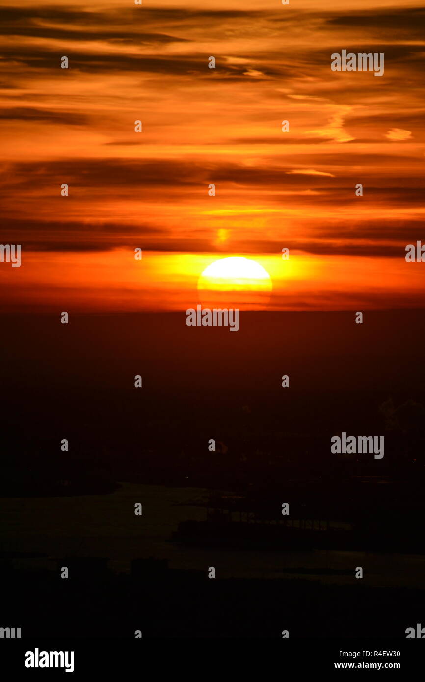 Sunset from observation deck WTC Stock Photo - Alamy