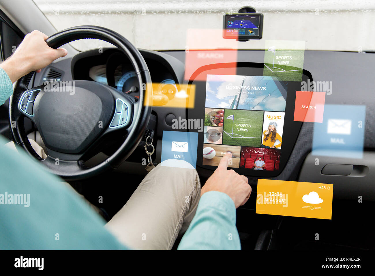 Car onboard technology hi-res stock photography and images - Alamy