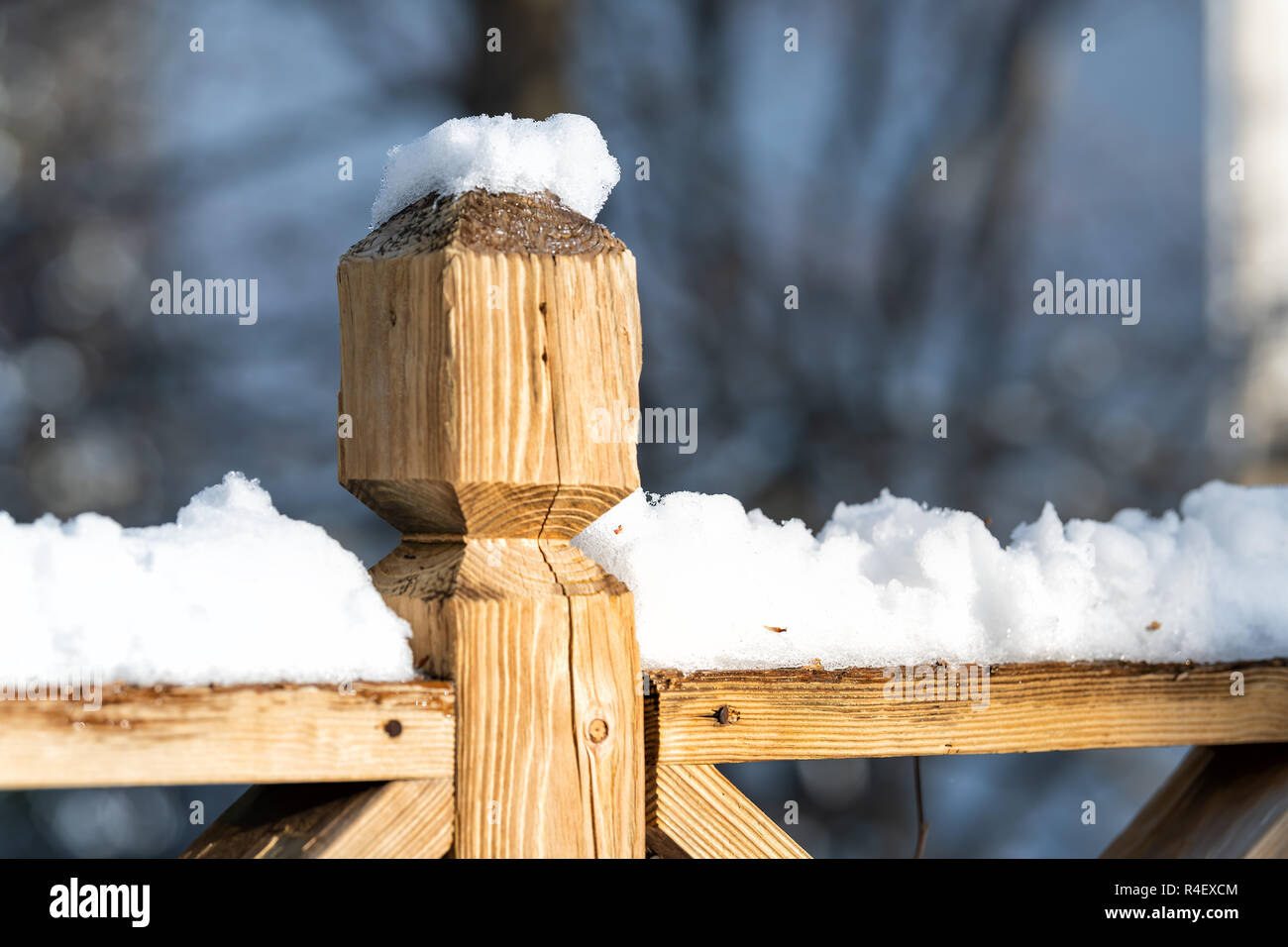 Snowflakes falling in front sunny hi-res stock photography and images ...