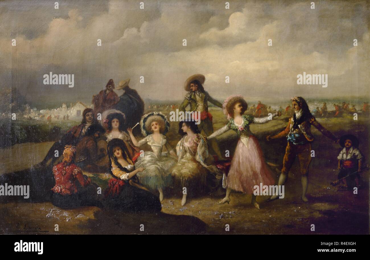 (MAJAS Y MAJOS) - SIGLO XIX. Author: LUCAS VELAZQUEZ, EUGENIO. Location ...