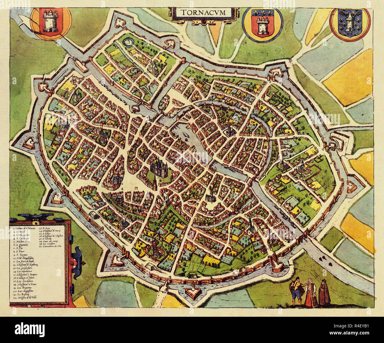 Tournai map hi-res stock photography and images - Alamy