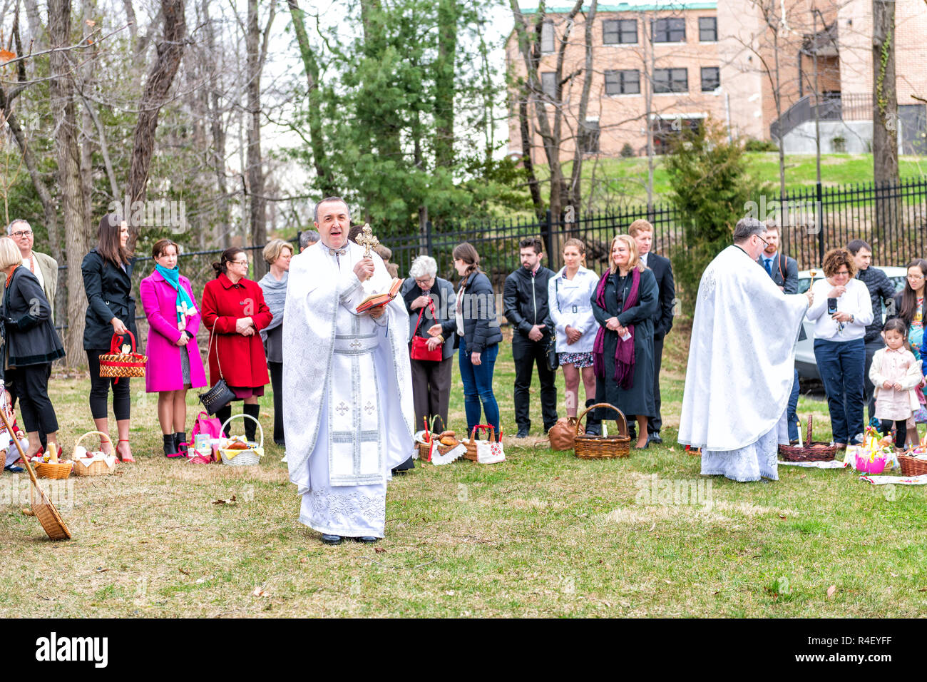 Orthodox priest holding holy cross hi-res stock photography and images ...