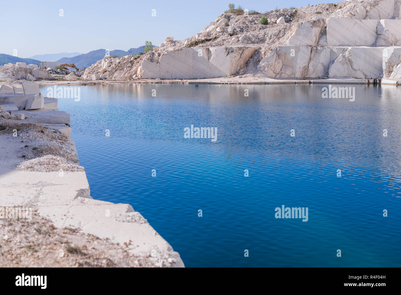 Landscape in the mountains of marble rocks Stock Photo - Alamy
