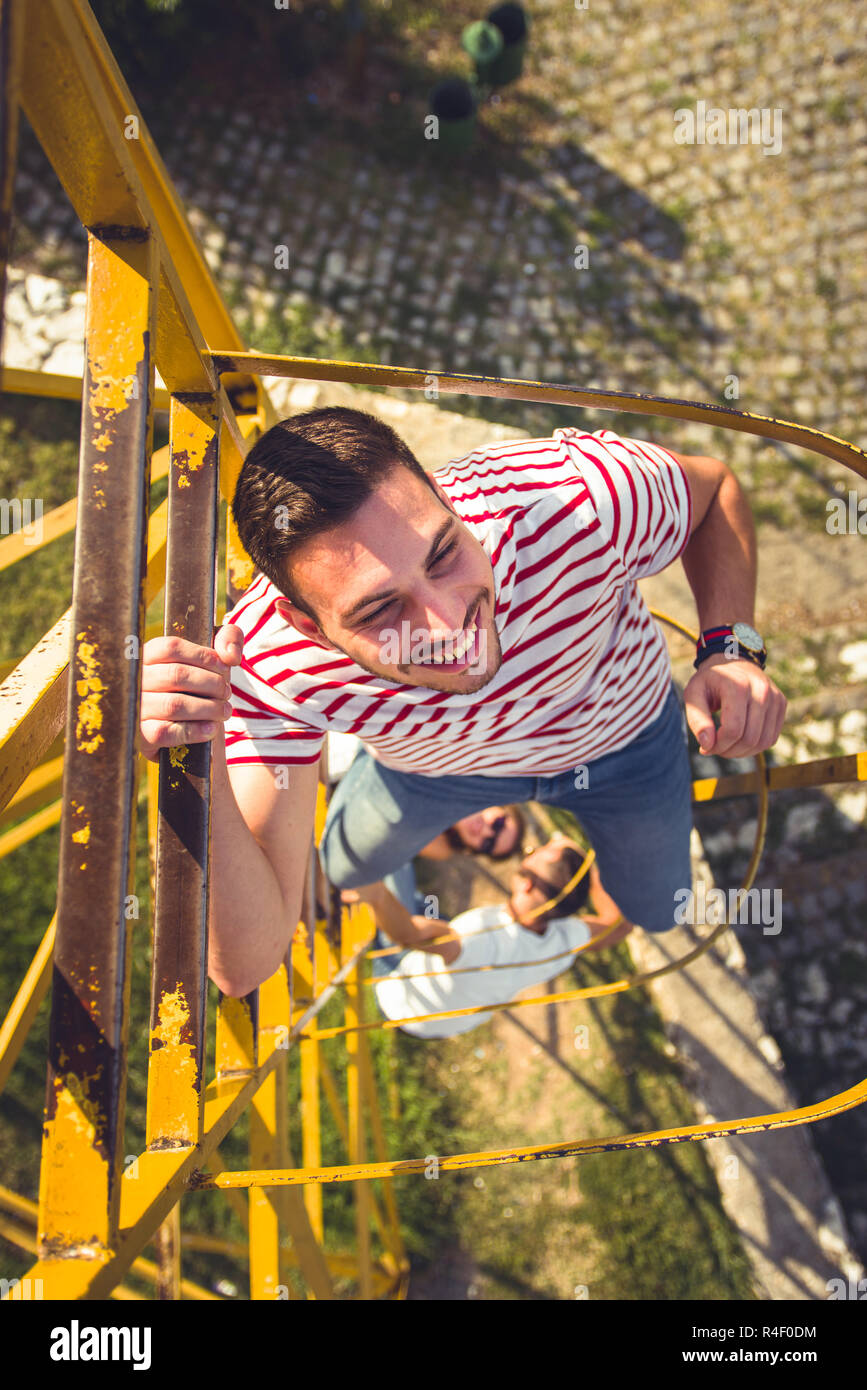 Friends Climbing Stairs High Resolution Stock Photography and Images ...