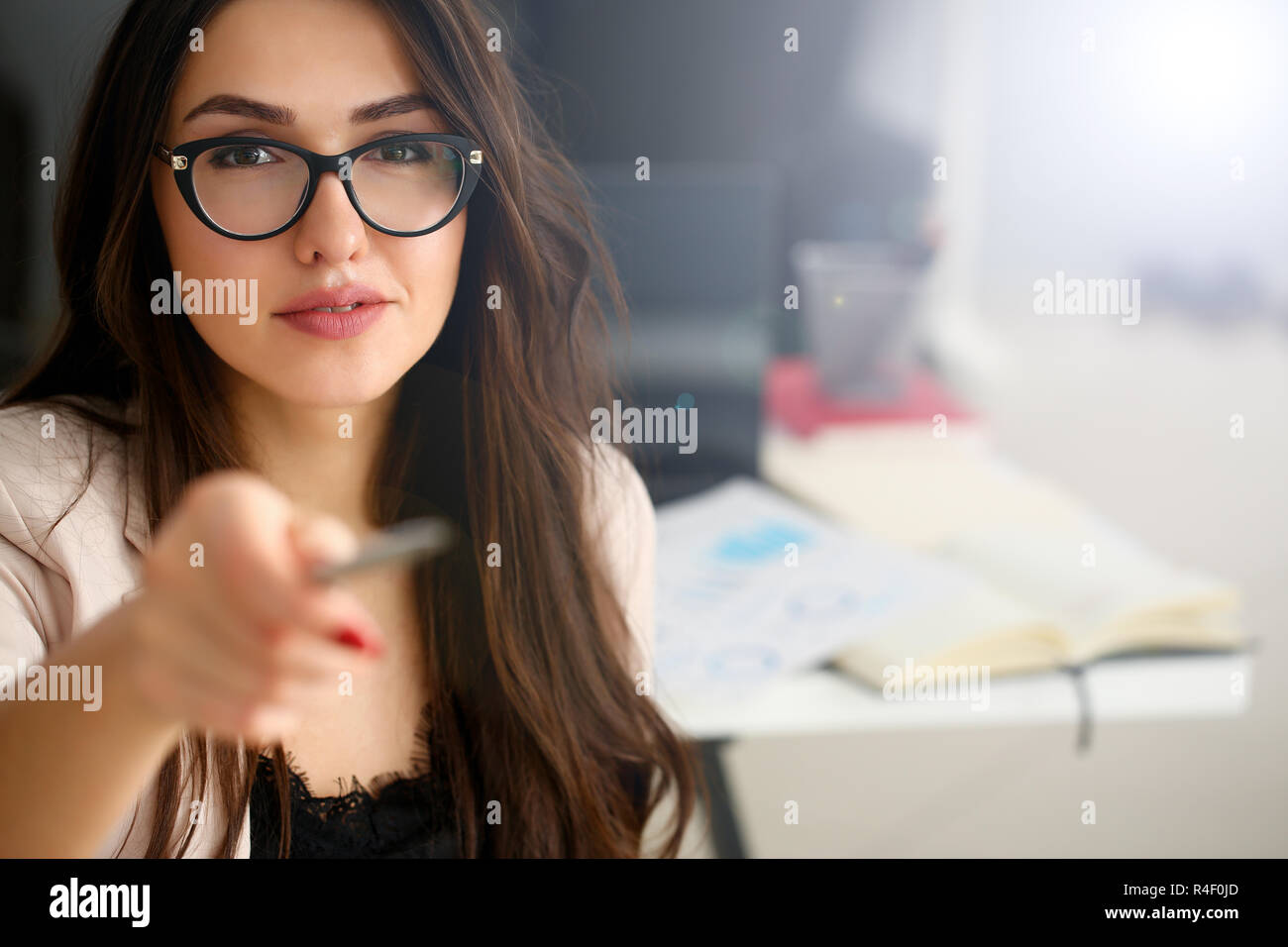 Adult beautiful happy smile fashion businesswoman Stock Photo - Alamy