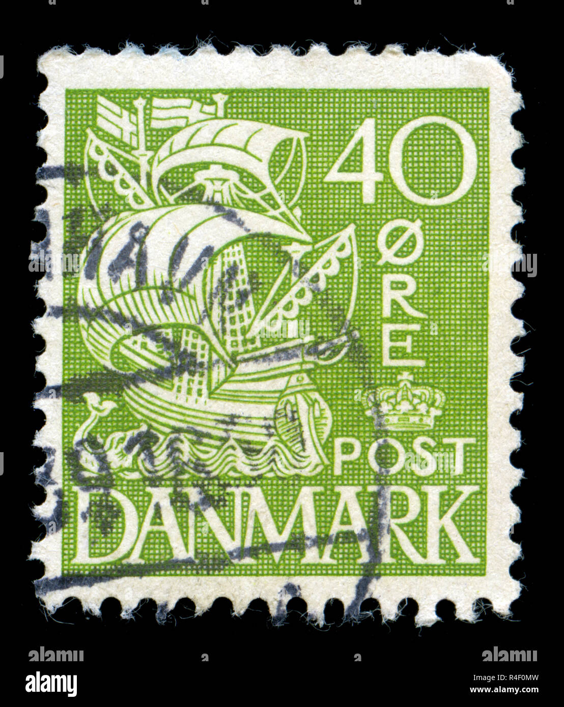 Postmarked stamp from Denmark in the Customs Service - 350th.Anniv ...