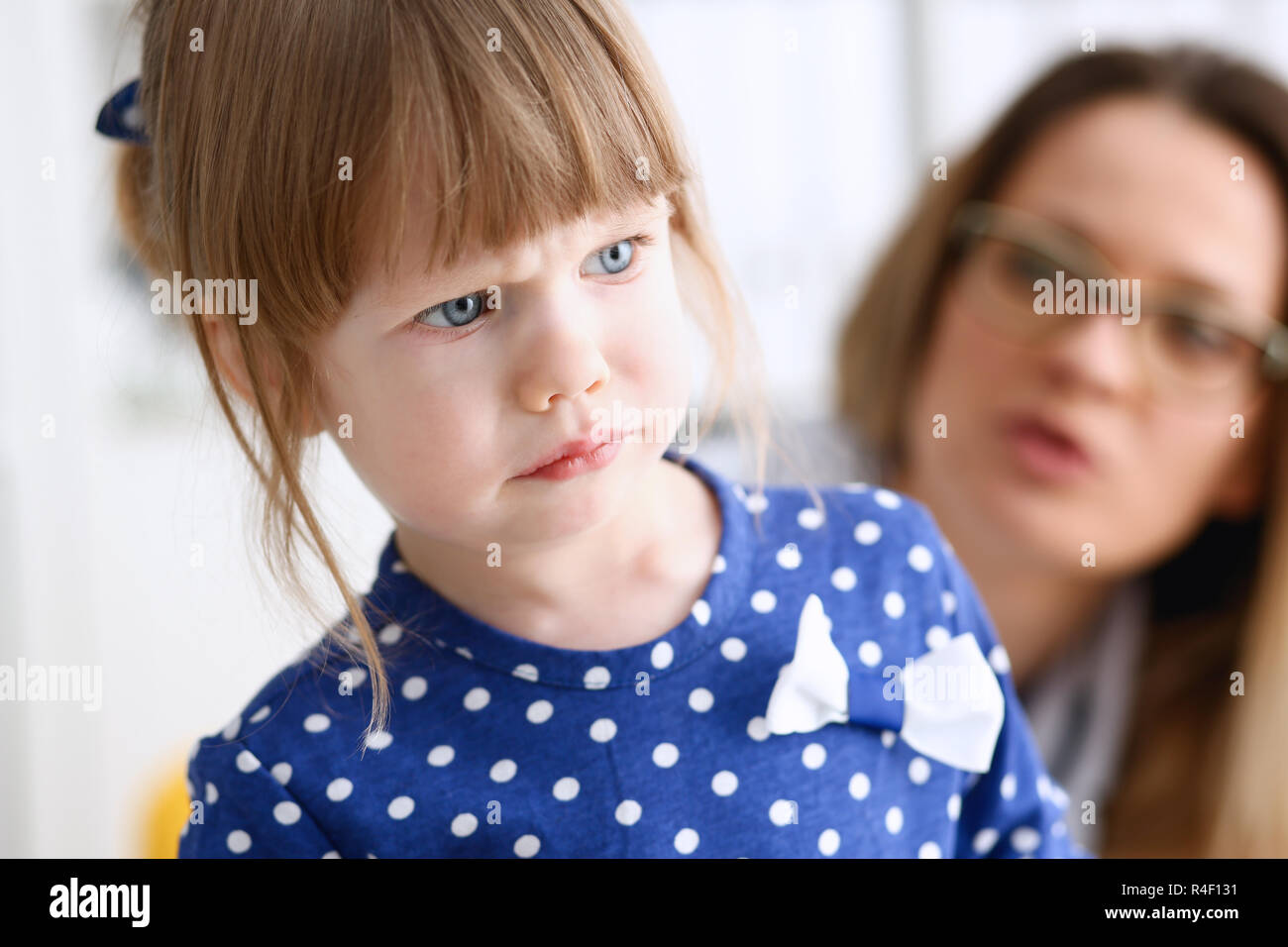 A small child is afraid in the hospital room Stock Photo - Alamy