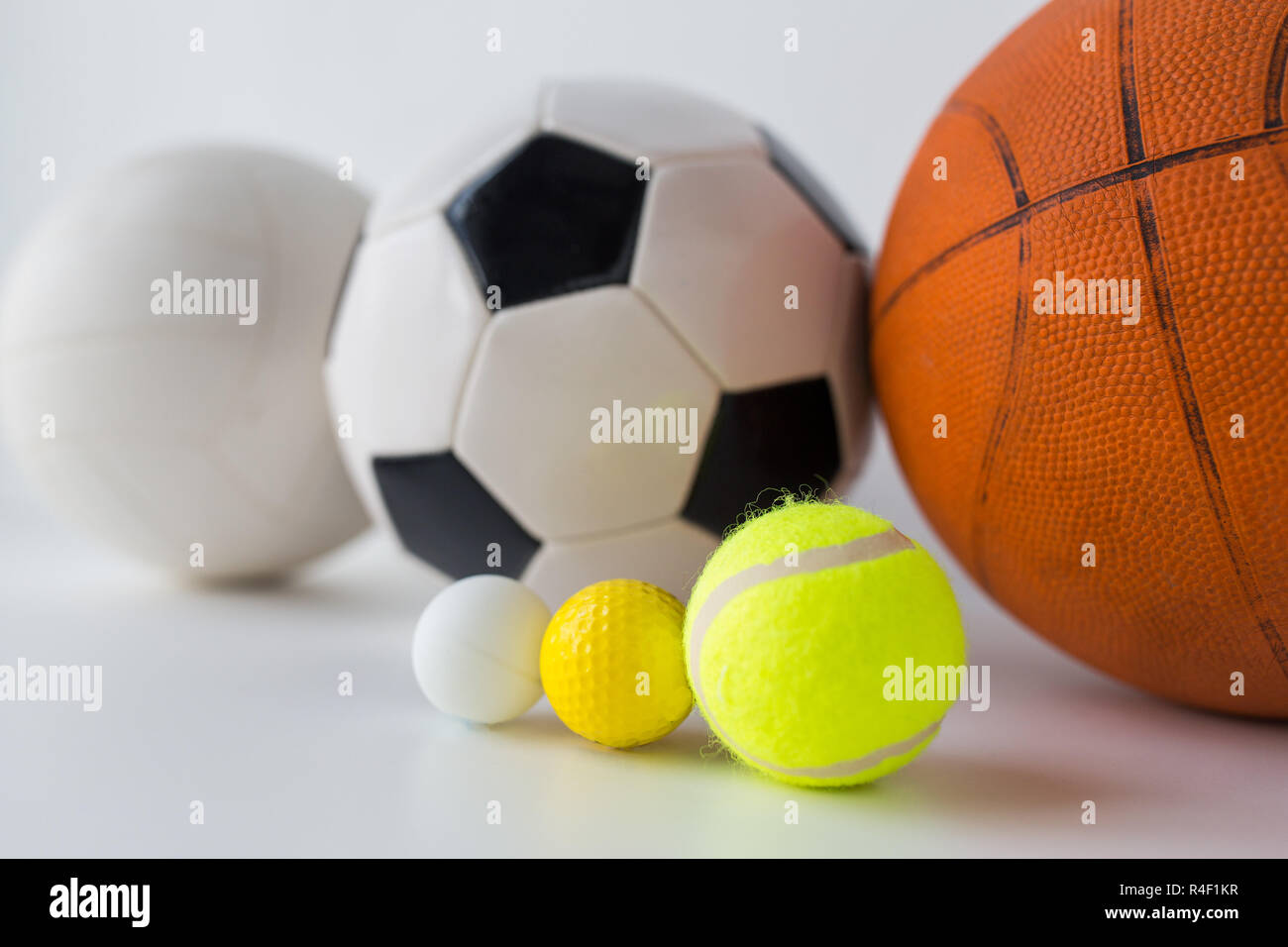 Group of different sports balls hi-res stock photography and images - Alamy