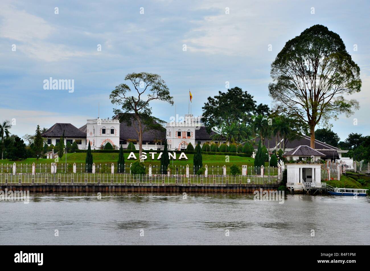 Astana Palace Sarawak governor residence with flag in Kuching East ...