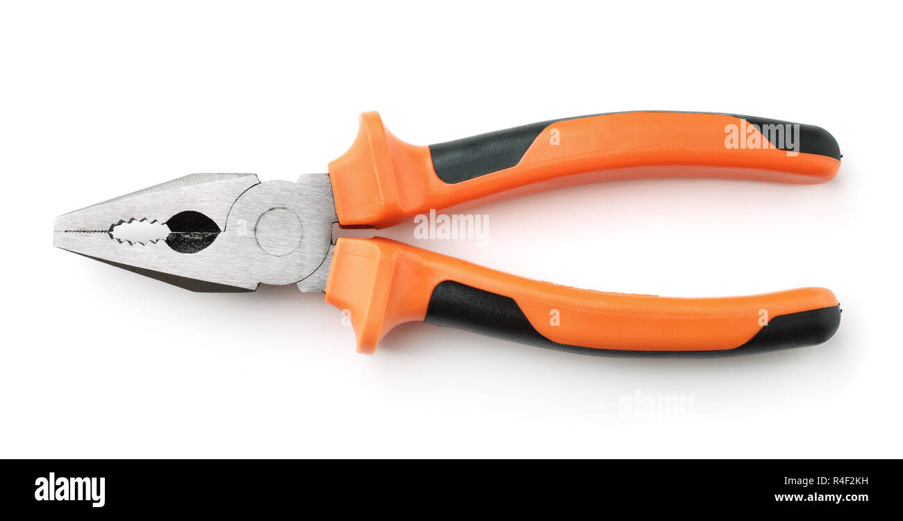 Side view of combination pliers isolated on white Stock Photo - Alamy