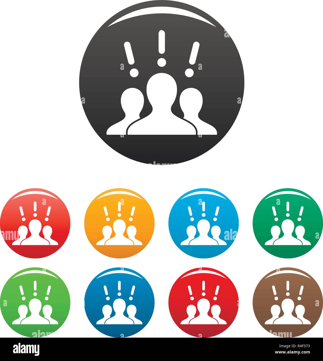 Teamwork brand idea icons set 9 color vector isolated on white for any ...