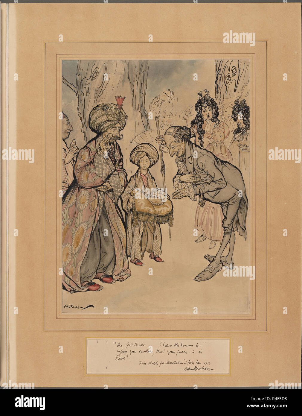 vintage illustration with a fantasy theme Stock Photo - Alamy