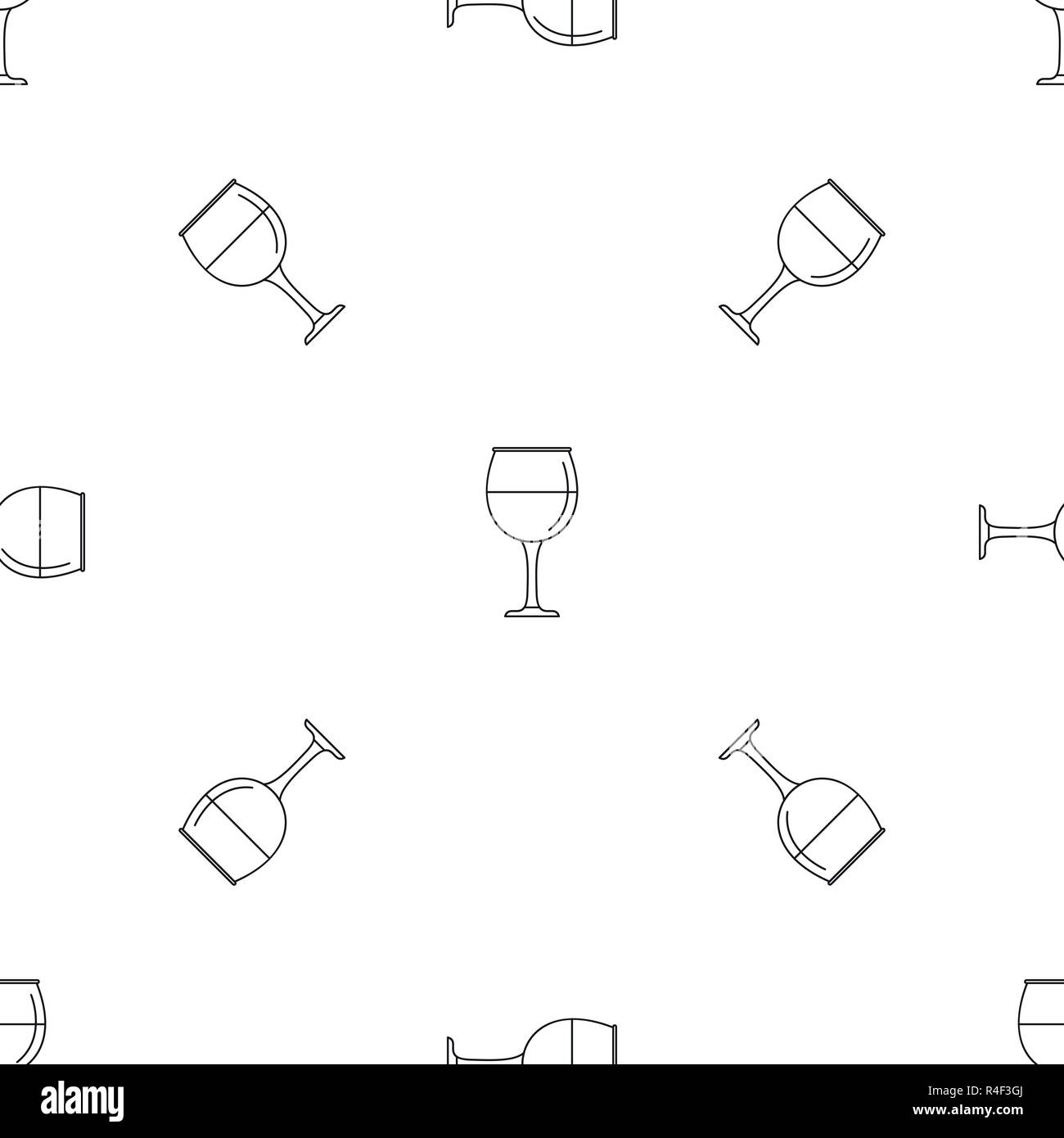 Wine glass pattern seamless vector repeat geometric for any web design ...