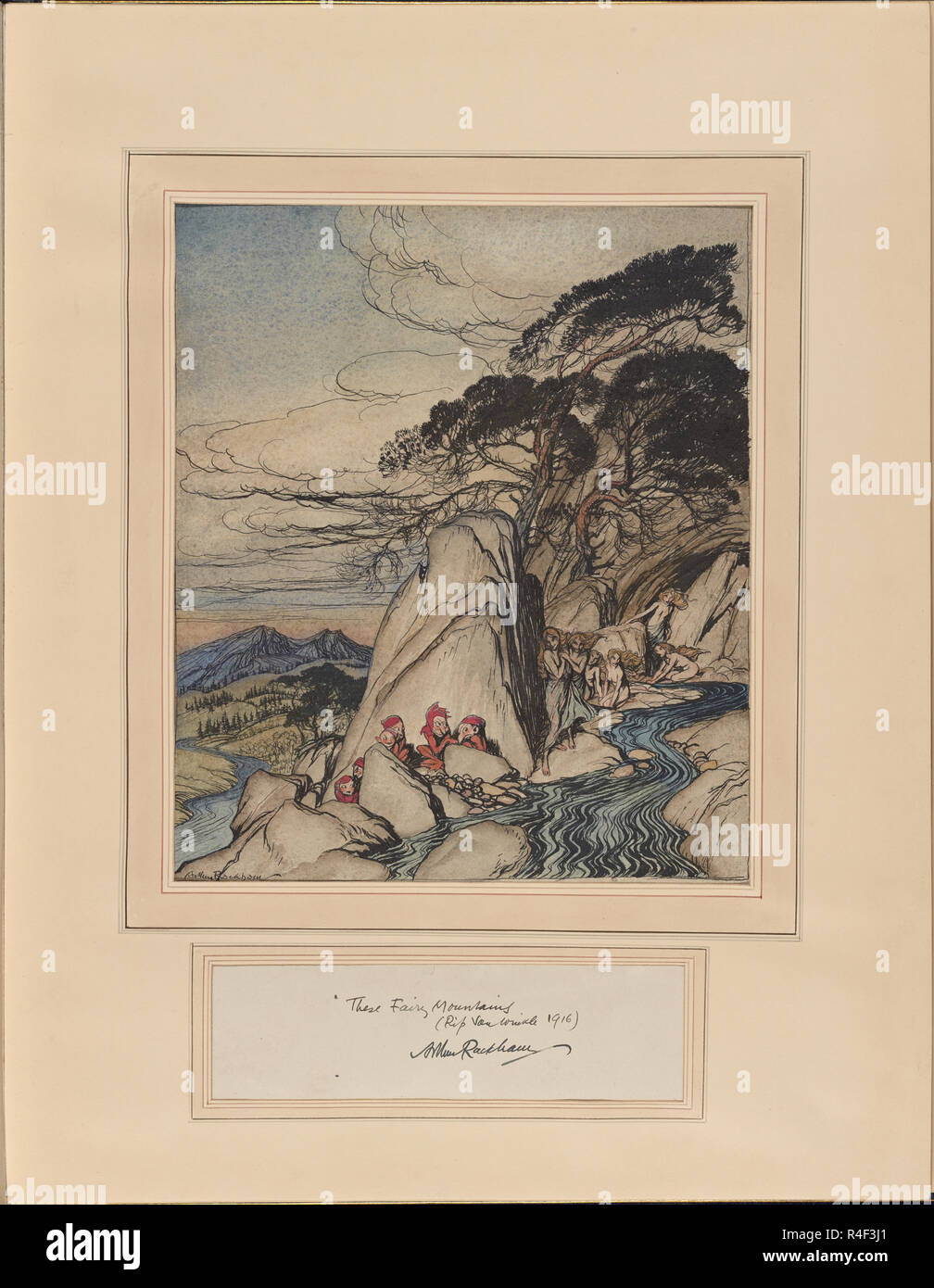 vintage illustration with a fantasy theme Stock Photo - Alamy