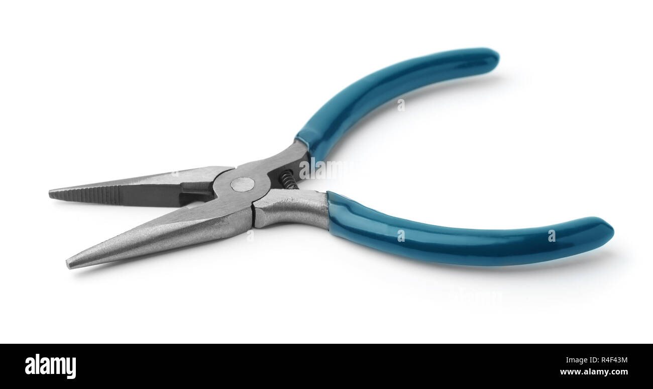 Long nose pliers isolated on white Stock Photo - Alamy