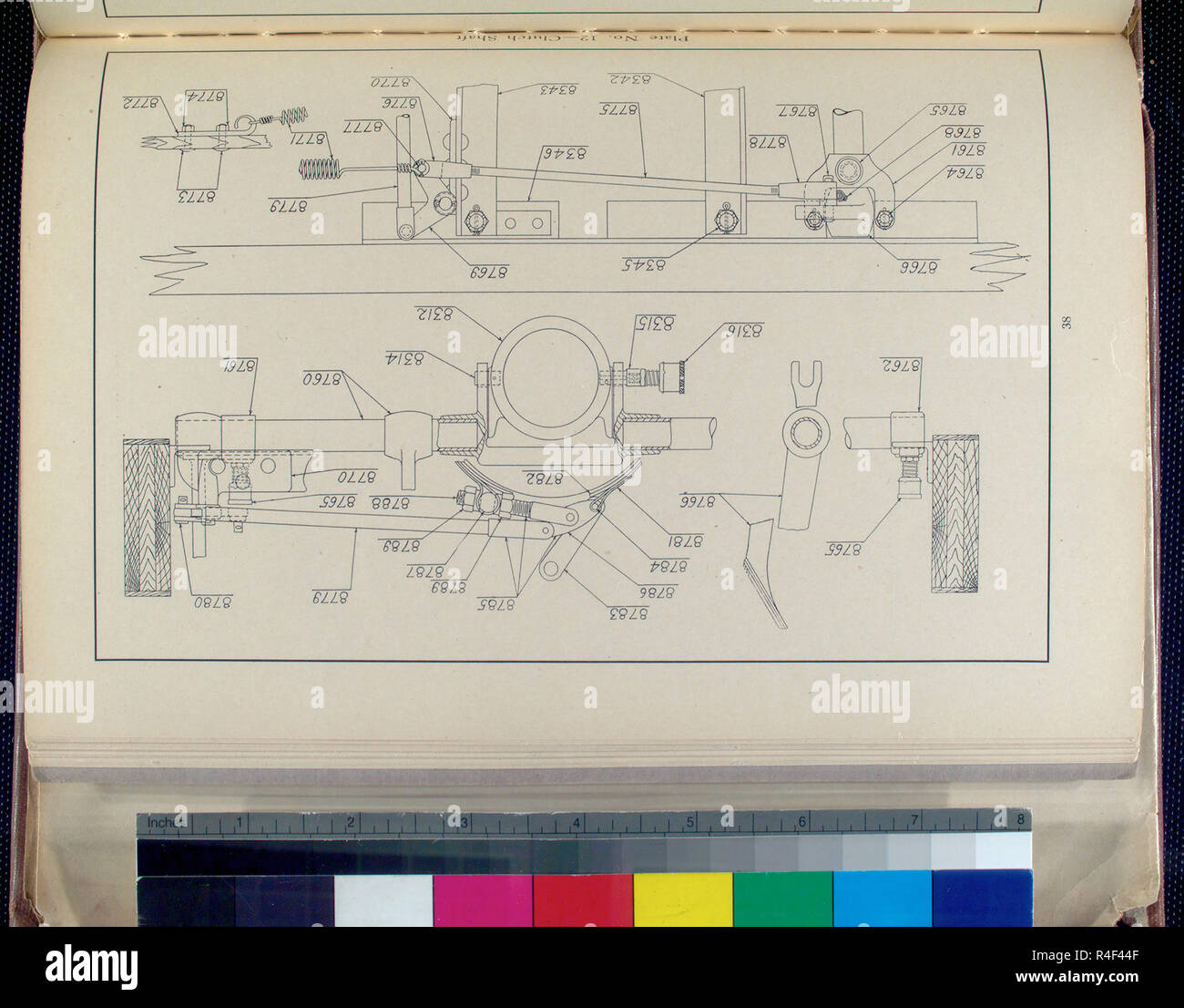 vintage mechanical engineering drawing Stock Photo - Alamy