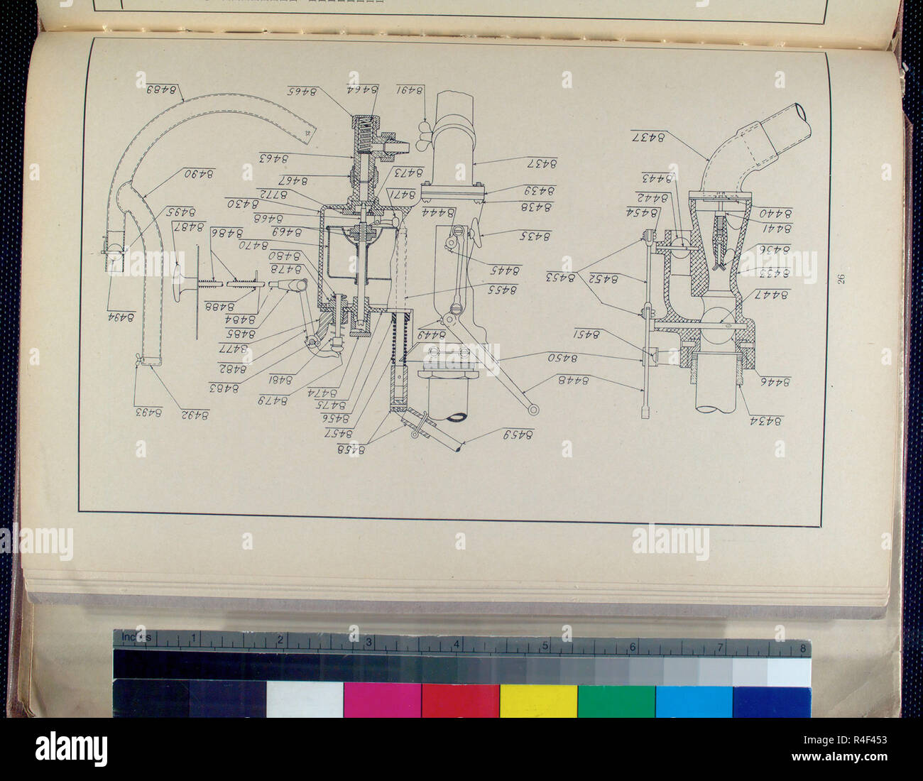 vintage mechanical engineering drawing Stock Photo - Alamy