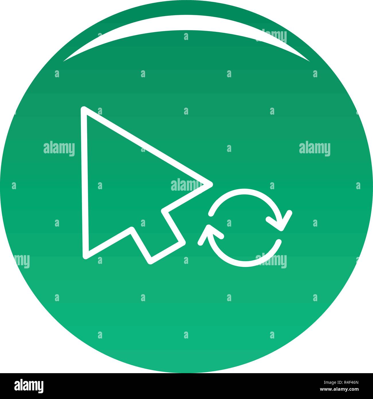Arrow cursor loading icon. Simple illustration of arrow cursor loading ...