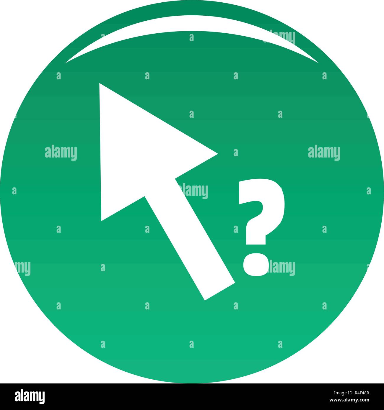Cursor question icon. Simple illustration of cursor question vector ...
