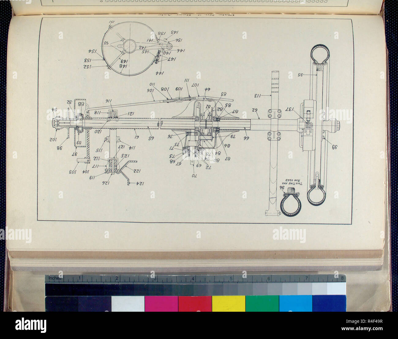 vintage mechanical engineering drawing Stock Photo - Alamy