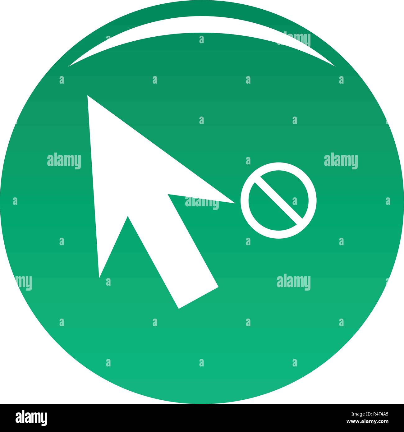 Cursor stop icon. Simple illustration of cursor stop vector icon for ...