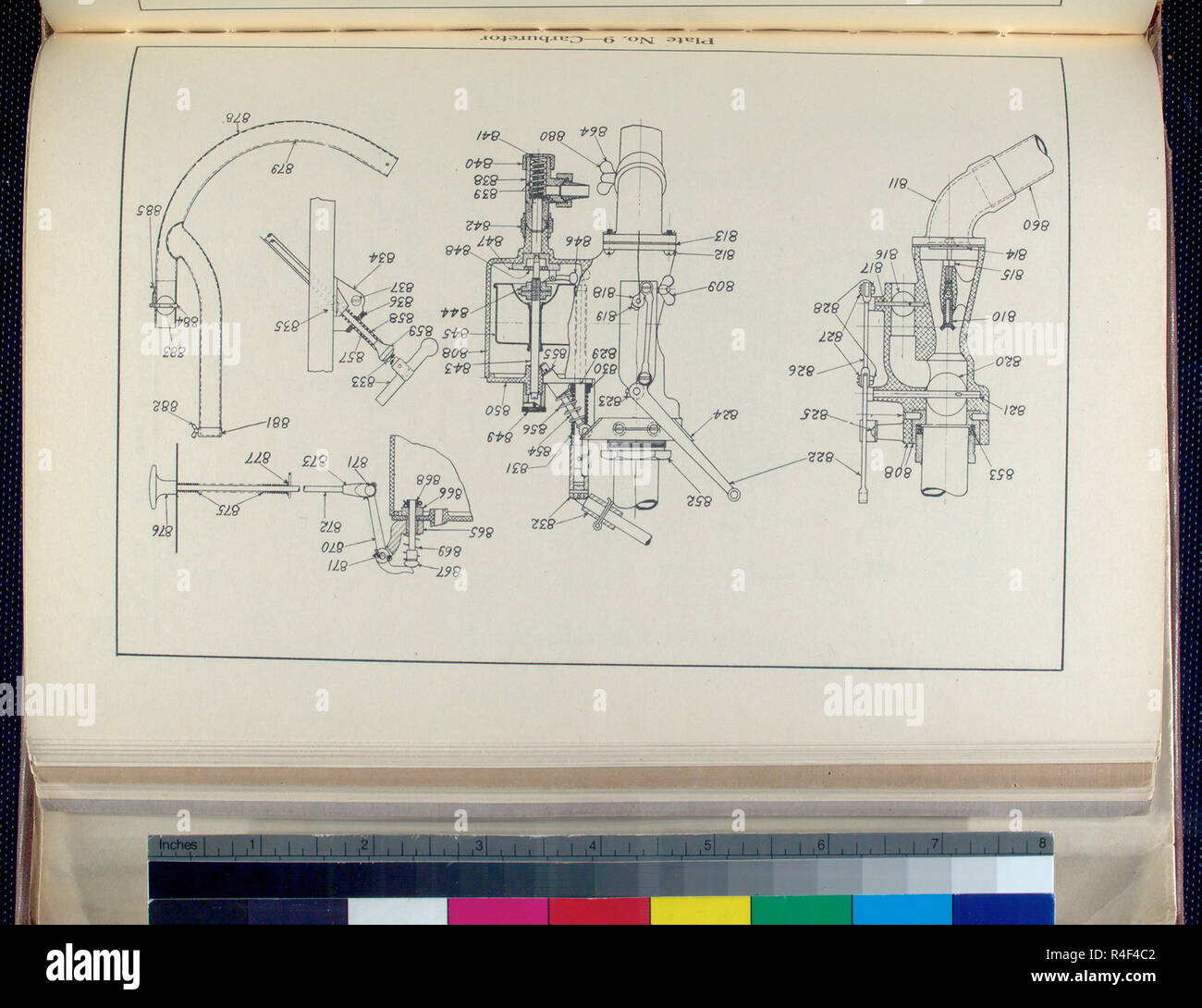 vintage mechanical engineering drawing Stock Photo - Alamy