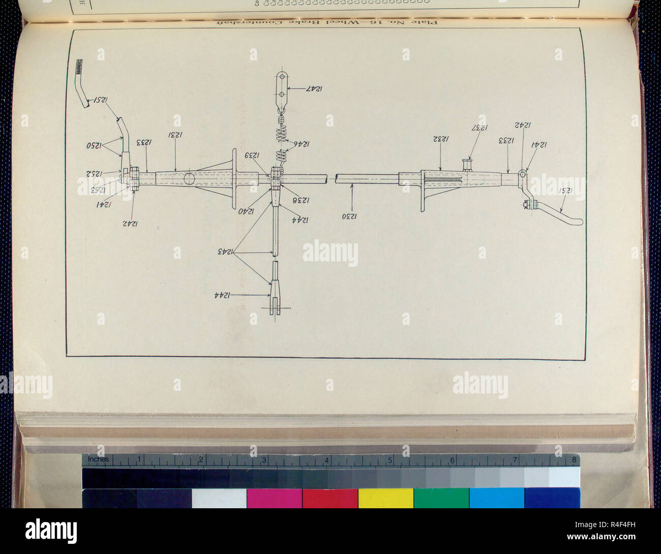 vintage mechanical engineering drawing Stock Photo - Alamy