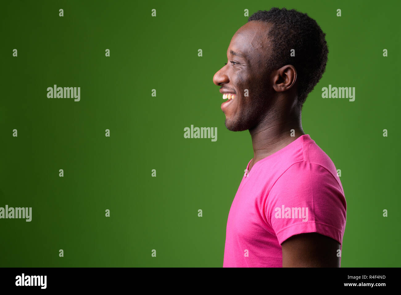 Profile portrait young happy african hi-res stock photography and ...