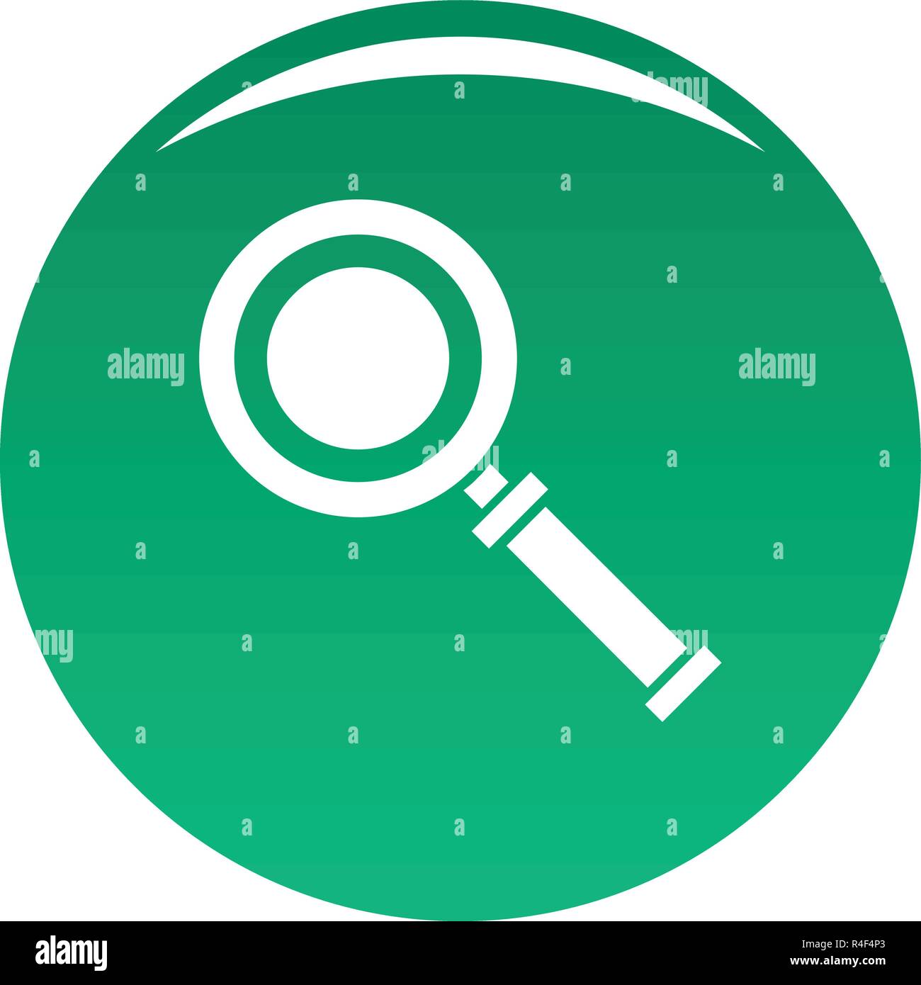 Cursor magnifier icon. Simple illustration of cursor magnifier vector icon for any design green ...