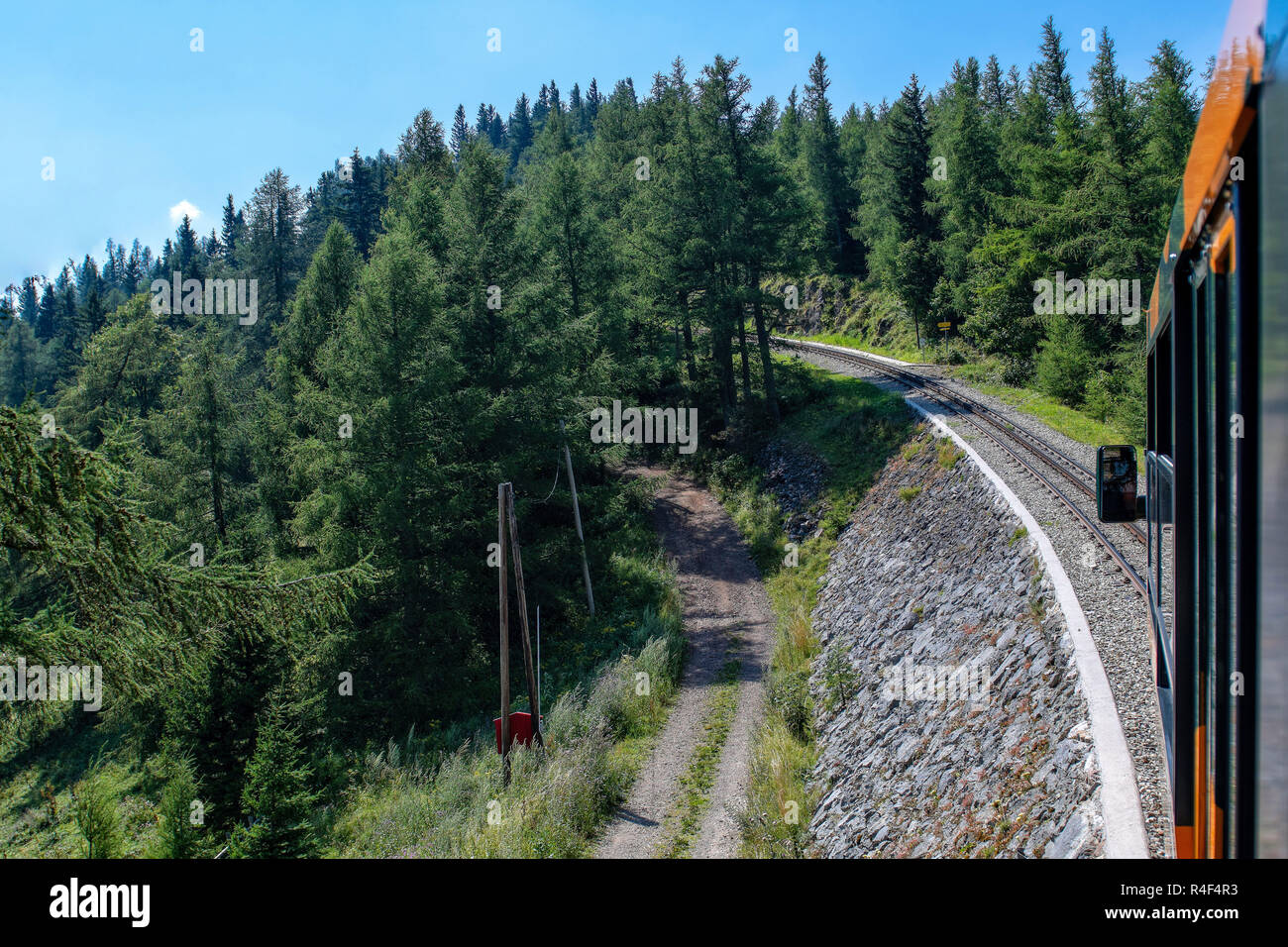 Unique rack railway to the top of Schneeberg mountain in the Austrian ...